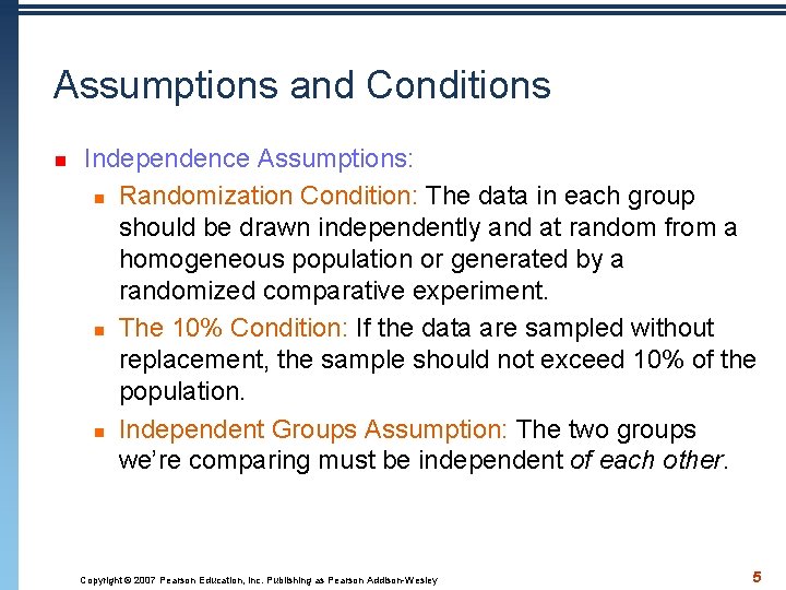 Chapter 22 Comparing Two Proportions Standards 17 and