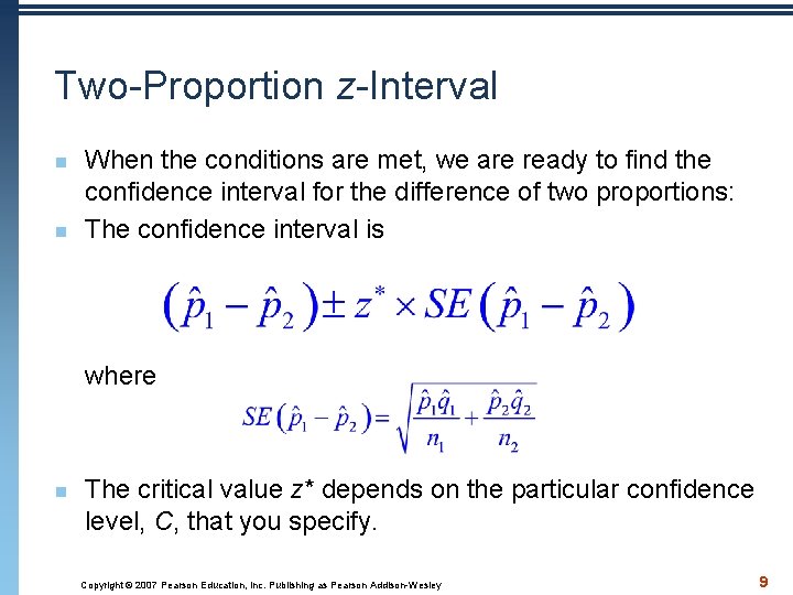Chapter 22 Comparing Two Proportions Standards 17 and