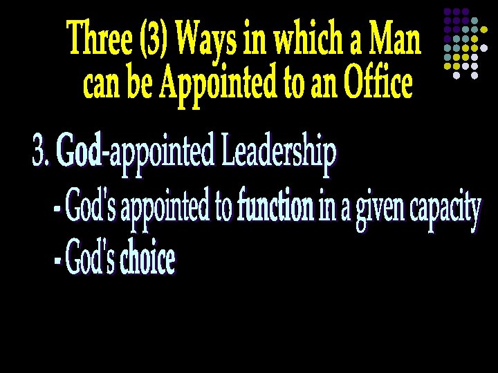 Lesson 1 The to Call Leadership The Call