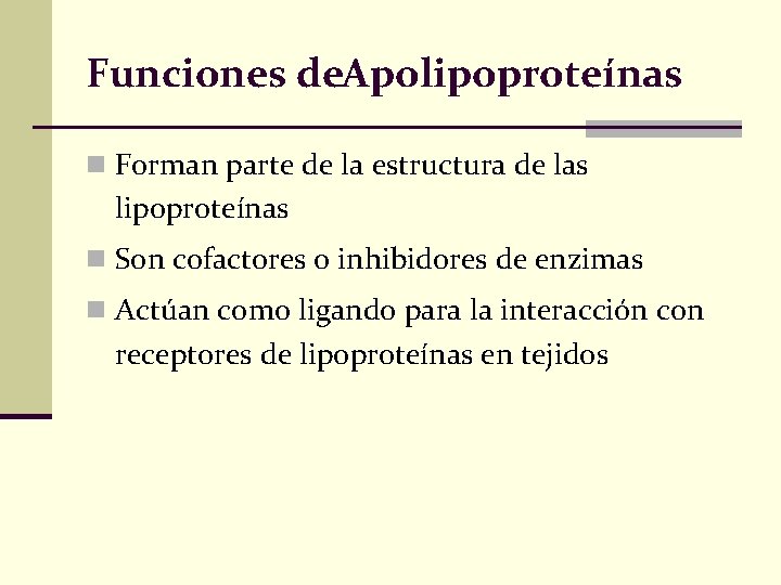 METABOLISMO DE LIPOPROTEINAS Transporte y Almacenamiento Bioq Patricia