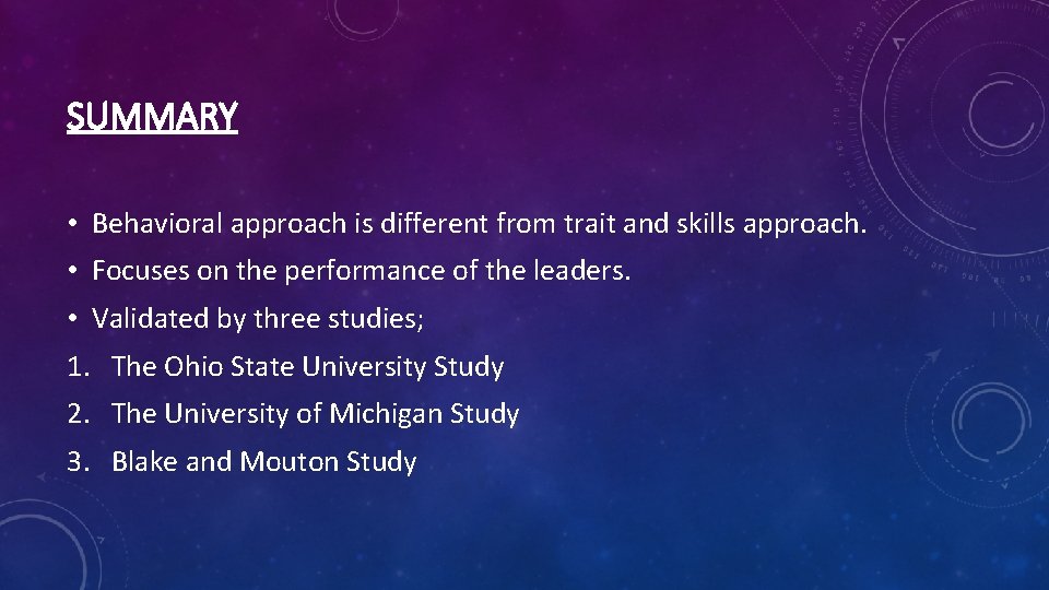 BEHAVIOURAL APPROACH NAME ID TABLE OF CONTENTS Definition