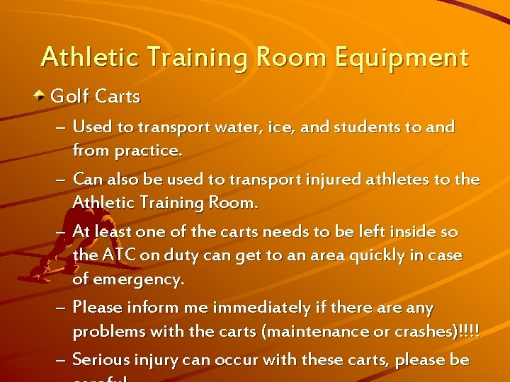 Sports Medicine and Athletic Training Course Overview Course