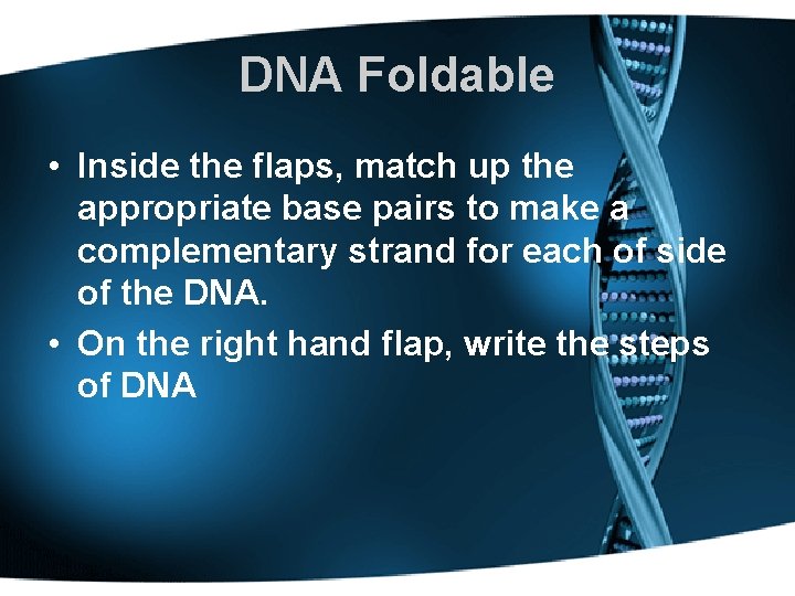 DNA Structure Deoxyribonucleic acid is DNA DNAs backbone