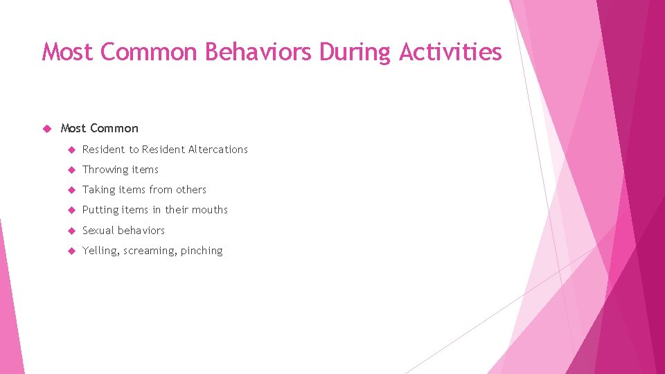 How to Manage Resident Behaviors Tia Stevens Hovatter