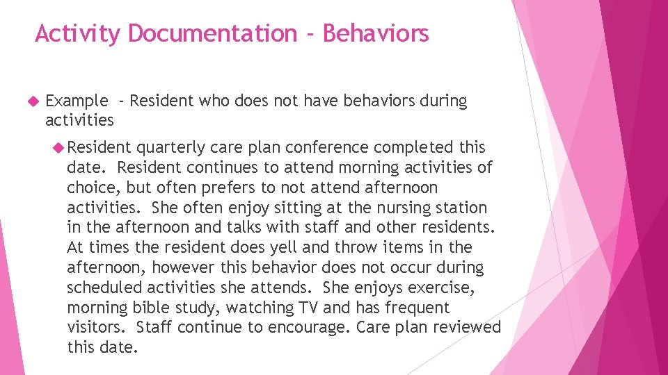 How to Manage Resident Behaviors Tia Stevens Hovatter