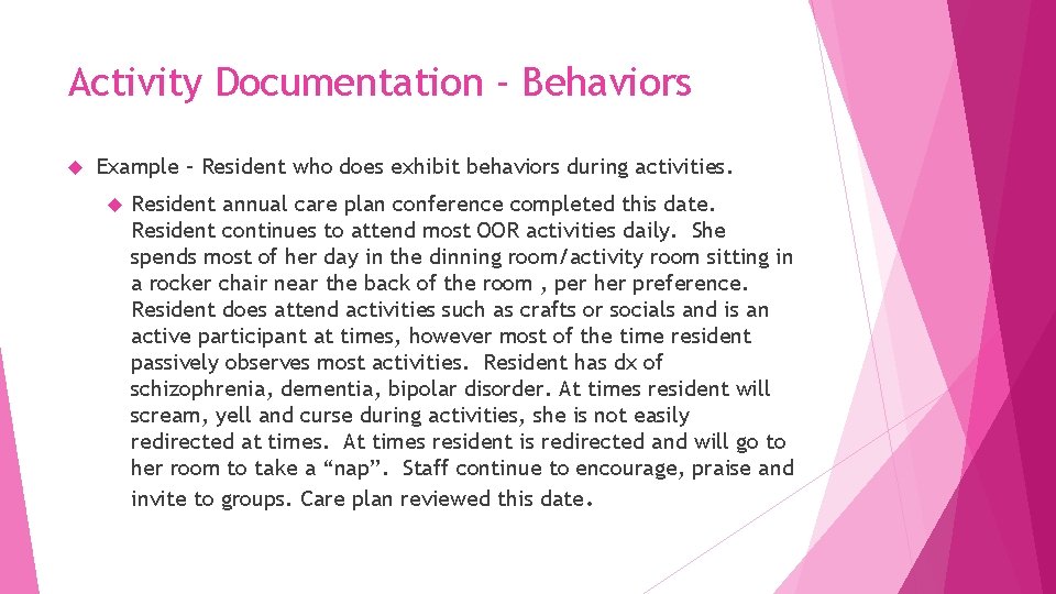 How to Manage Resident Behaviors Tia Stevens Hovatter