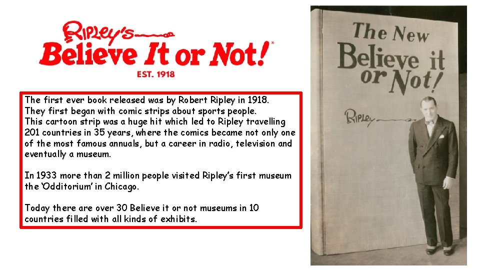 The first ever book released was by Robert