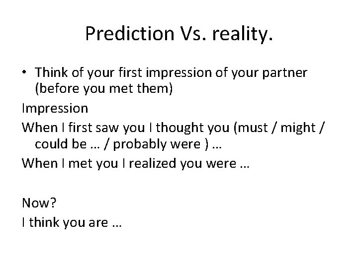 Unit 12 Not on the grammar test but