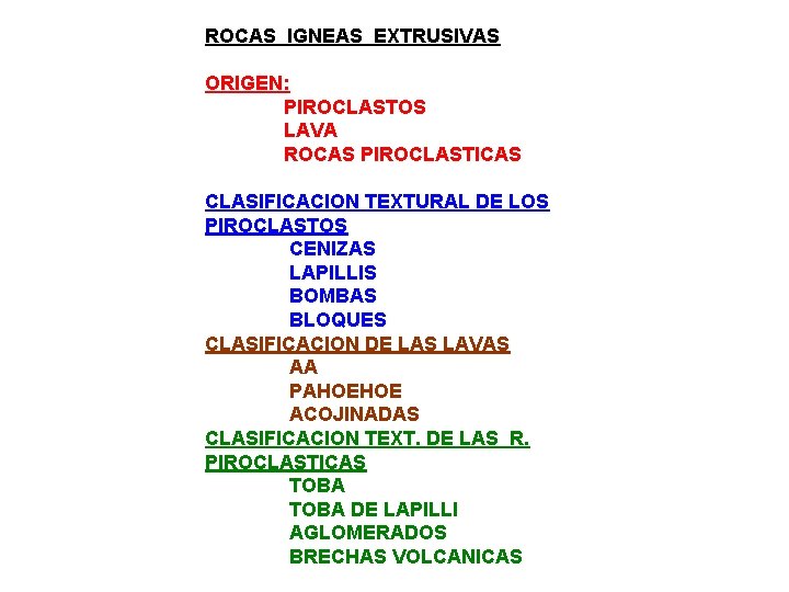 RASGOS DE LAS ROCAS HOLOCRISTALINO GRADO DE CRISTALINIDAD