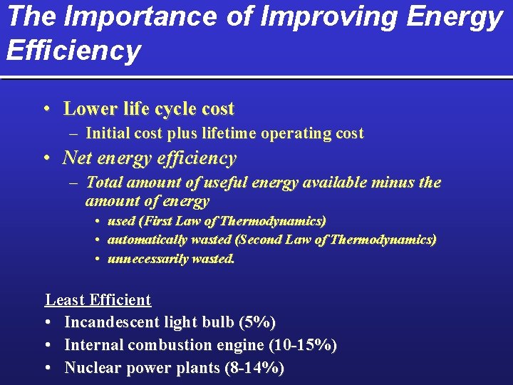 Energy Efficiency and Renewable Energy Chapter 16 G