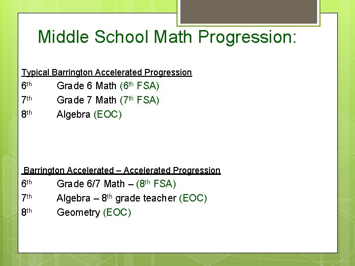 WELCOME Accelerated Math Information 2021 2022 Introductions Barrington