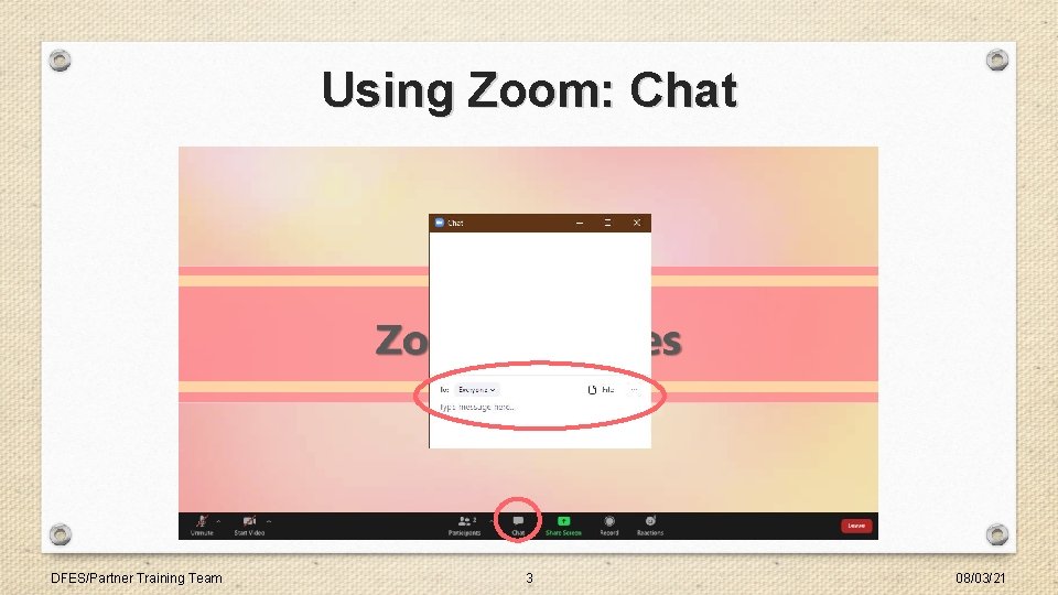 Practical Applications in CWW Using Zoom DFESPartner Training