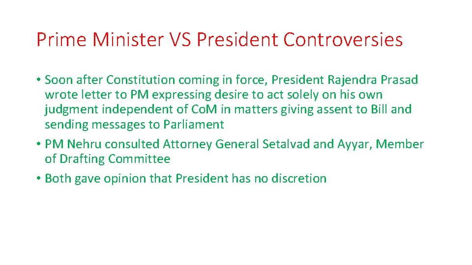 Executive Position of President Constitutional LawI Position of