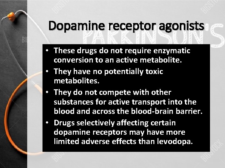 Dopamine receptor agonists Domina Petric MD Dopamine receptor