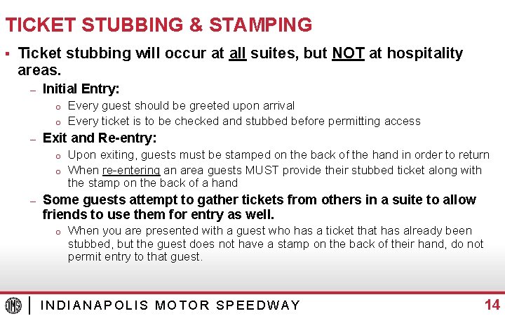 INDIANAPOLIS MOTOR SPEEDWAY SUITESAMBASSADOR TRAINING SUITE HOSPITALITY ...