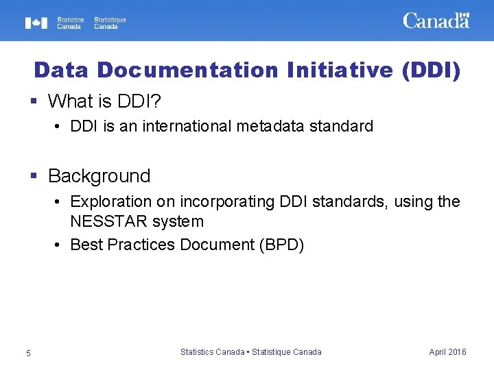 NESSTAR Data Liberation Initiative DLI 1 Statistics Canada