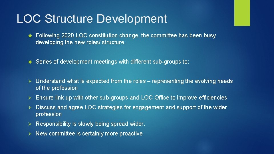 STAFFORDSHIRE LOC AGM 15 th July 2021 CHAIRMANS