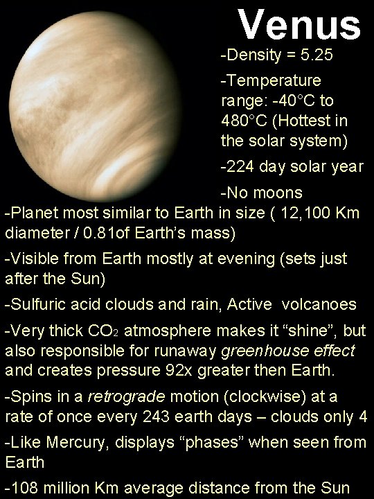 The Planets of our solar system Part One