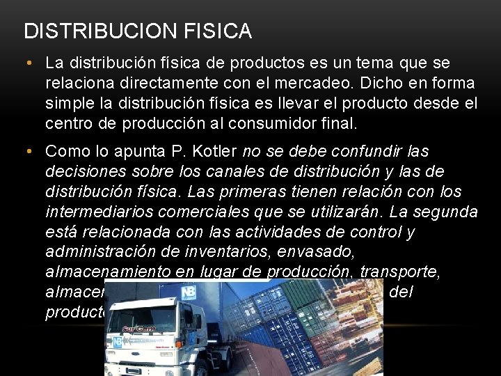 DISTRIBUCION FISICA ASESOR ISHBACK NORIEGA INTEGRANTES LETY LUGO