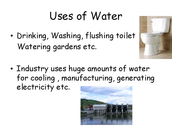 Environmental Chemistry Water Importance of Water Water is