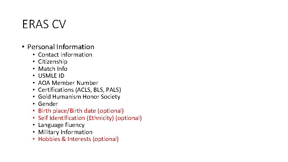 CV Workshop February 18 2019 The Purpose of