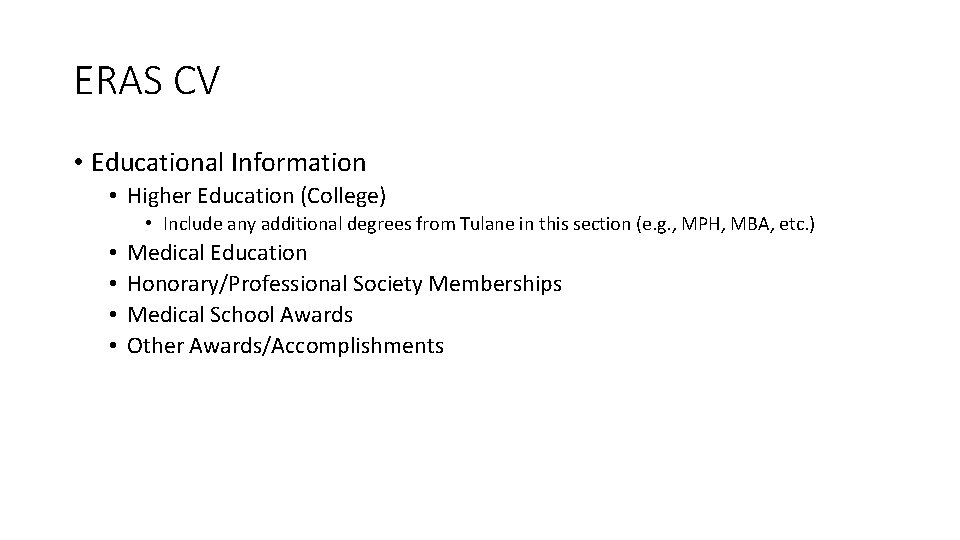 CV Workshop February 18 2019 The Purpose of