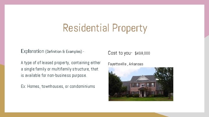 Investing Options By Marianna Calvario Residential Property Explanation