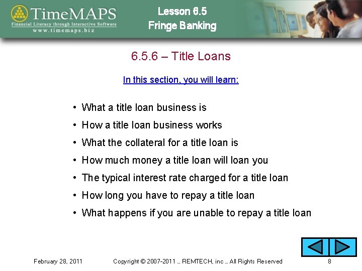 Lesson 6 5 Fringe Banking Introduction Most people