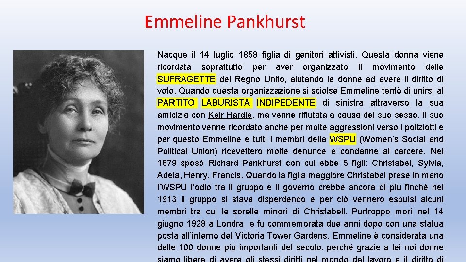 La storia e i SUOI protagonisti POWER POINT