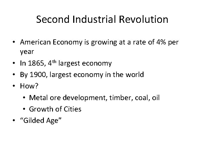 Essential Question Question How did the Second Industrial