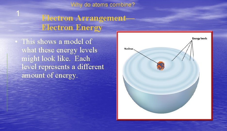 Chapter 6 Section 1 Why do atoms combine