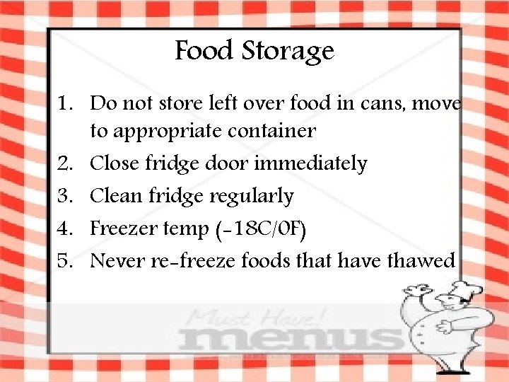 Basics of Kitchen Safety 1 2 3 4