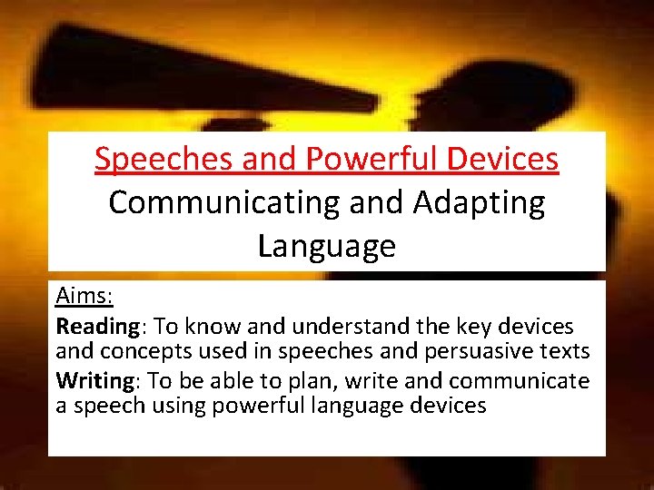 Speeches and Powerful Devices Communicating and Adapting Language