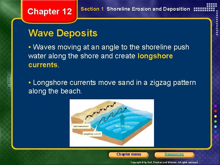 Chapter 12 Section 1 Shoreline Erosion and Deposition