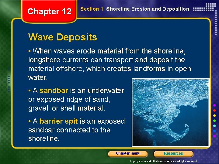 Chapter 12 Section 1 Shoreline Erosion and Deposition