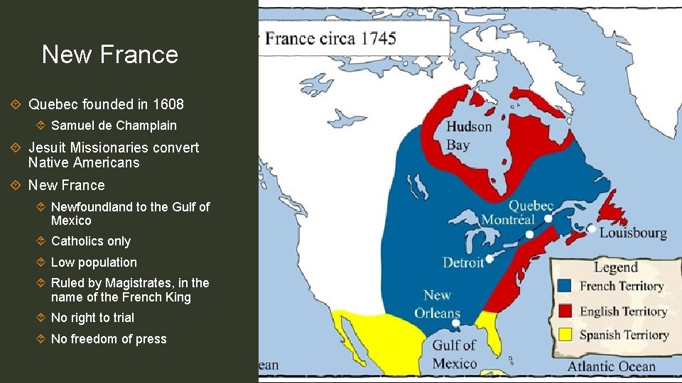 The French and Indian War New France Quebec