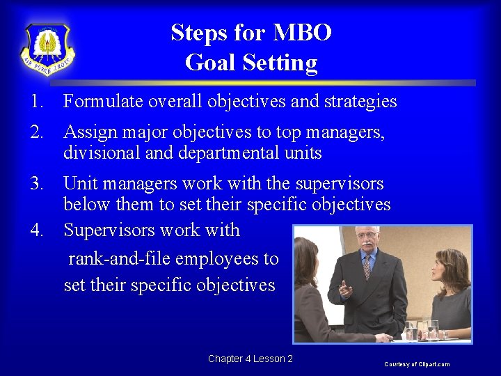 Establishing Goals Developing Plans Overview Approaches to establishing