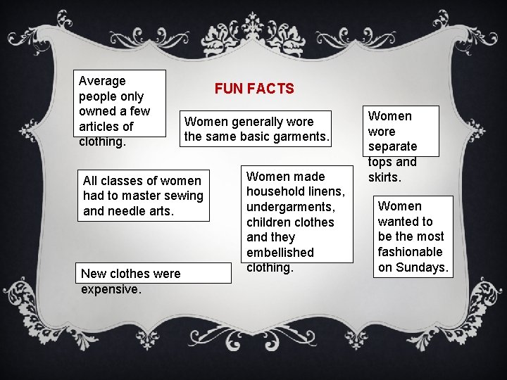 CLOTHES IN NEW FRANCE By Olivia Mustos WHATS
