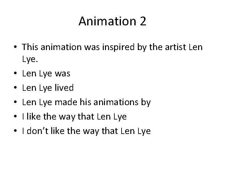 Animating Art Three original animations by Animation 1