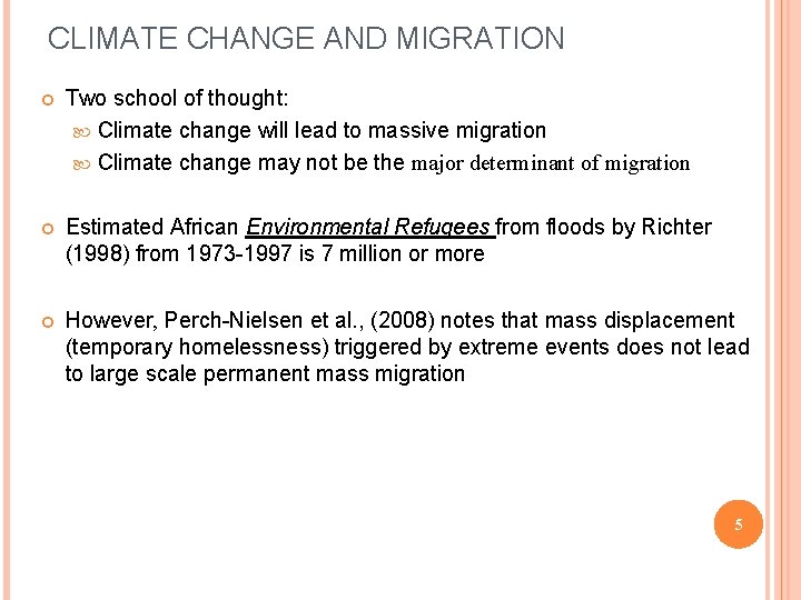 CLIMATE CHANGE IMPACT MIGRATION AND CONFLICT VULNERABILITY AND
