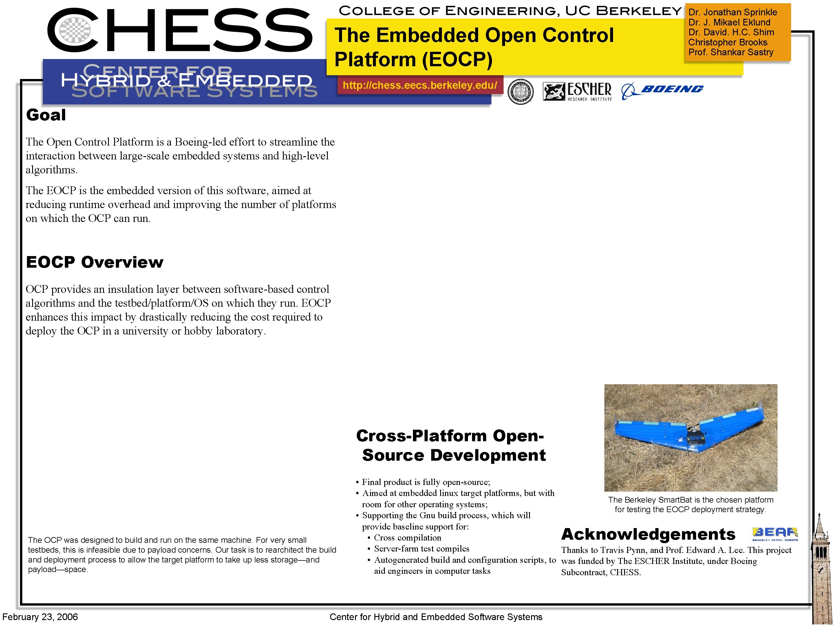 The Embedded Open Control Platform EOCP Dr Jonathan
