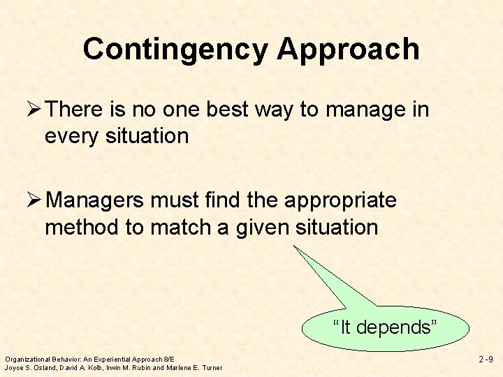 Chapter 2 Theories of Managing People Objectives Describe