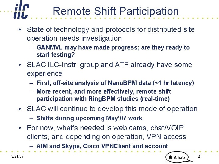 Summary Instrumentation QBPMs Magnet Movers and Remote Shift