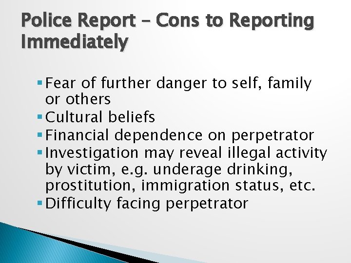 Best Practices Guidelines for Working with Victims of