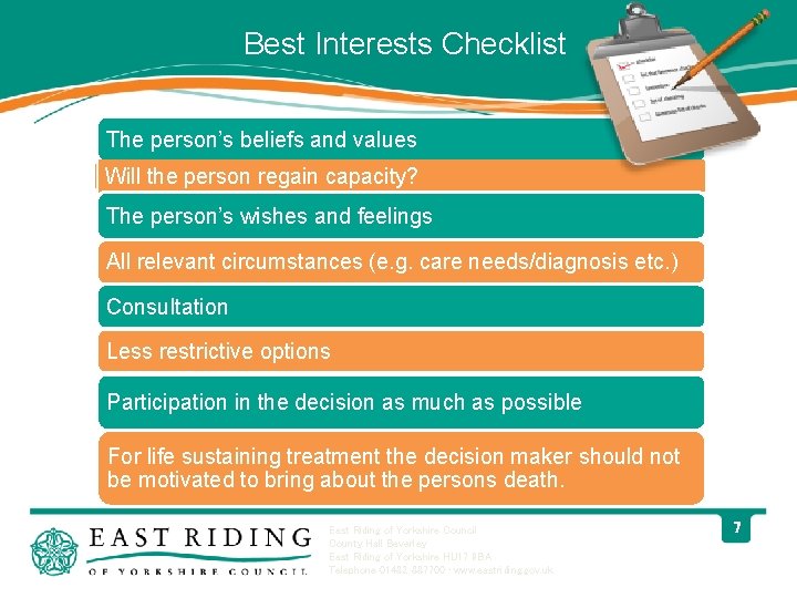 Mental Capacity Act 2005 Whose Responsibility Workshop East