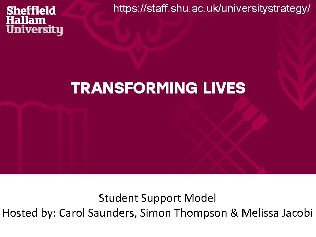https staff shu ac ukuniversitystrategy Student Support Model