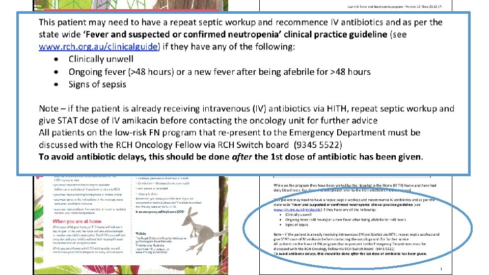 Insert local branding Low Risk Febrile Neutropenia Program