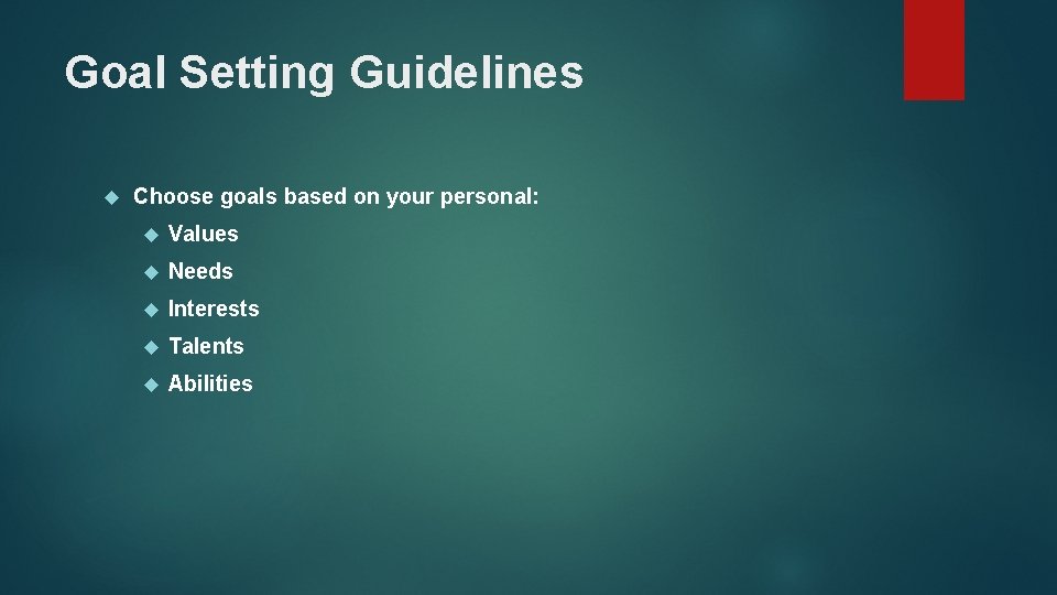 Goal Setting CAREER LIFE WORK Ordinary People Do