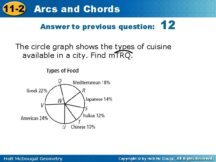 11 2 Arcs and Chords Answer to previous