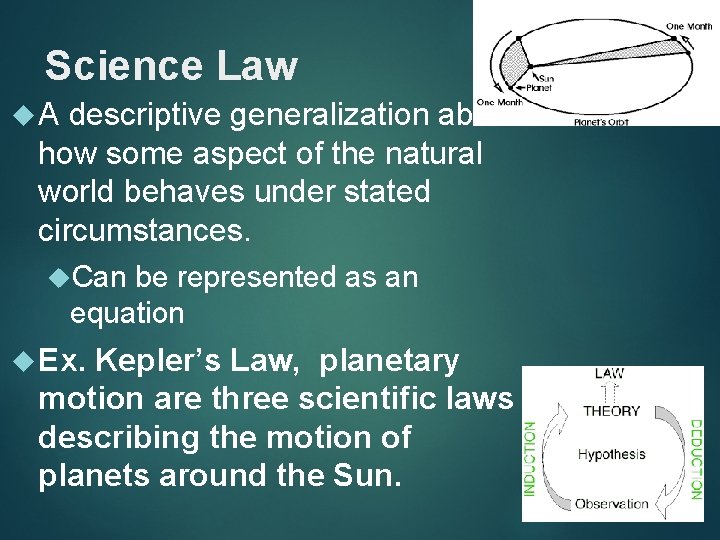 Science Fact an observation that has been repeatedly